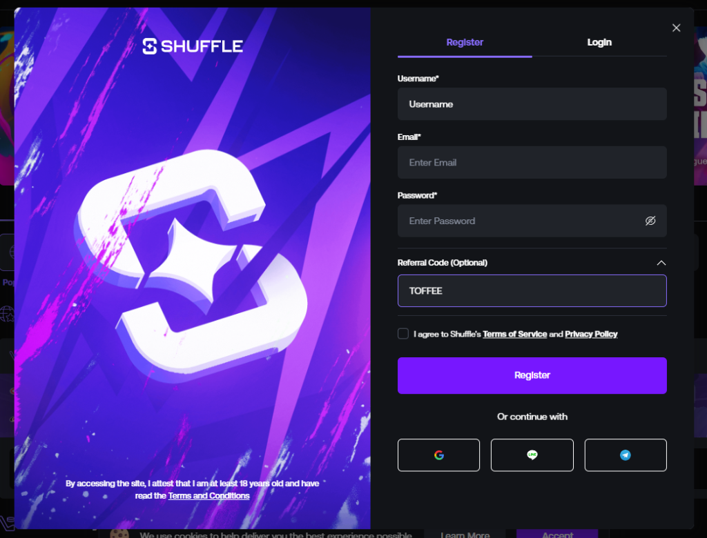 Shuffle Referral Code: Use TOFFEE for 100% Bonus up to $1000 - June ...